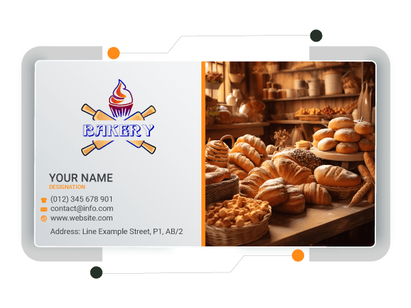 Online Free Bakery Business Card Maker - Bakery Visiting Card