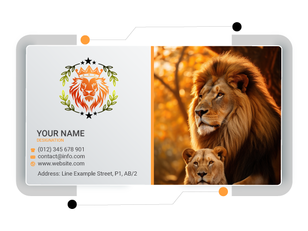 Lion Business Card Maker - Lion Visiting Card